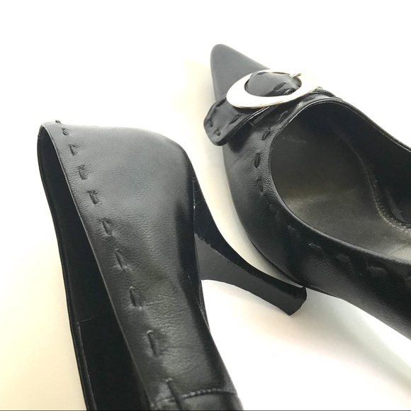 Nine West | Shoes | Nine West Jarvin Pointy Toe Pilgrim Heels | Poshmark